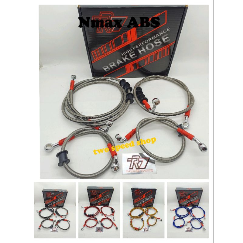 Jual Selang Rem Carbon BRAKE HOSE TR7 RACING MODEL TDR Set Depan Belakang Nmax 155 New/Old Nmax ...