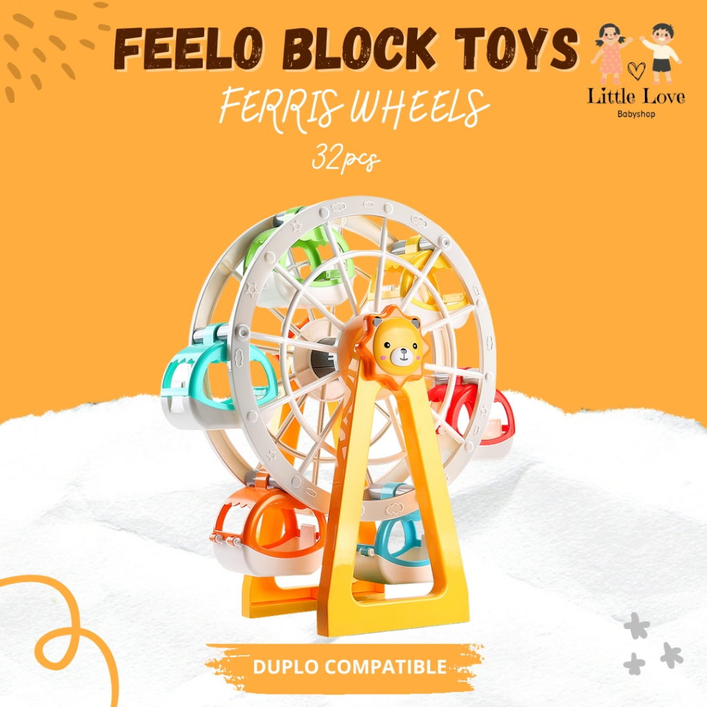 Jual Feelo 32 pcs Ferris wheel - building brick block / Duplo Blocks ...