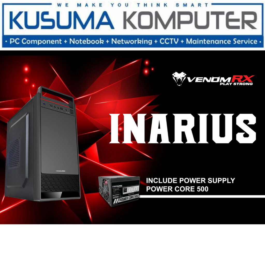 Jual Casing + PSU VENOMRX INARIUS With PSU 300W Micro ATX Casing PC ...