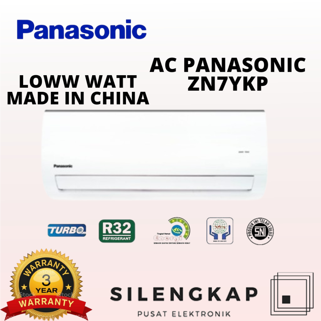 Jual AC Panasonic ZN7YKP /AC Panasonic low watt 3/4PK ZN 7YKP UNIT ONLY | Shopee Indonesia