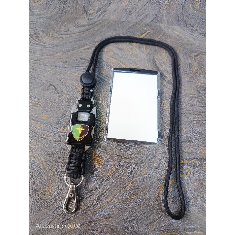 Jual Tactical lanyard id card holder logo biddokkes pusdokes dokes ...