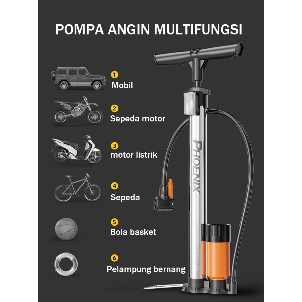 Jual Pompa Ban Premium Portable 160PS Pompa tekanan tingg Sepeda Pompa ...