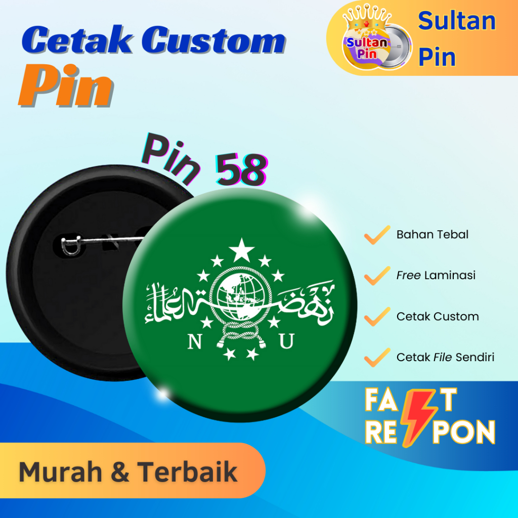 Jual Cetak Pin Custom 58 / Pin 58mm / PIN PENITI / PIN BROS / PIN ...