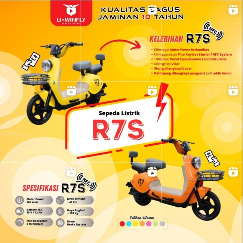 Jual UWINFLY R7S SEPEDA LISTRIK | Shopee Indonesia
