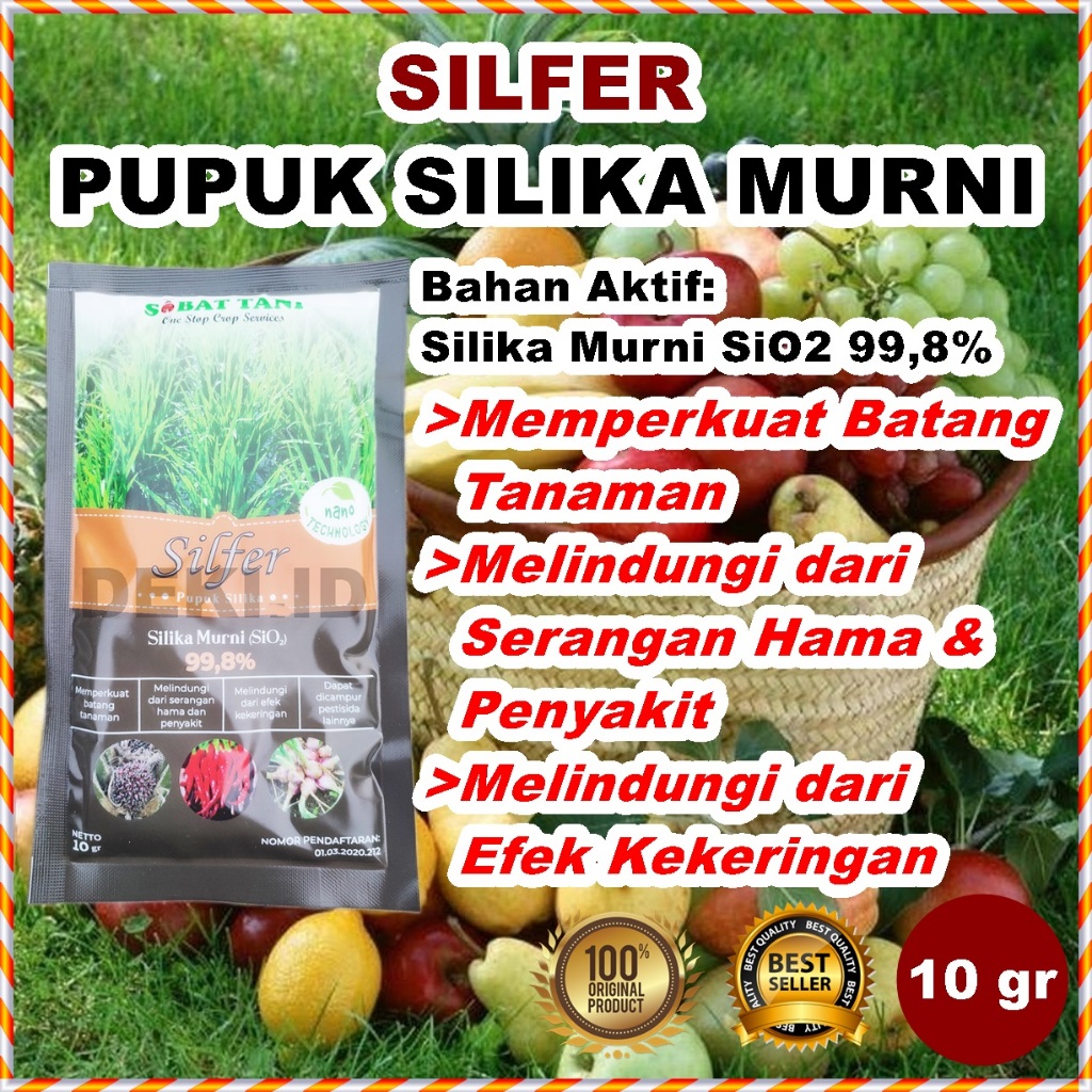 Jual Silfer 10 Gram Pupuk Silika Murni 99.8% SiO2 Silica Tanaman Buah ...