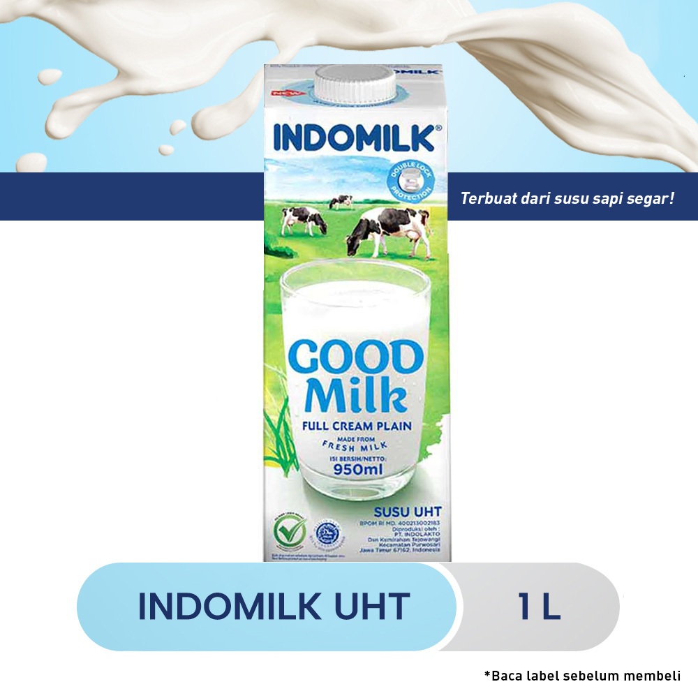 Jual INDOMILK SUSU UHT PLAIN - 950 ML | Shopee Indonesia