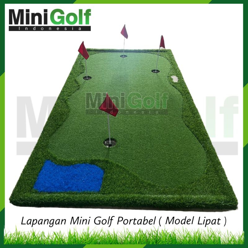 Jual Lapangan Mini Golf Green 150x300 cm / Putting Green Golf 1,5x3 m ...