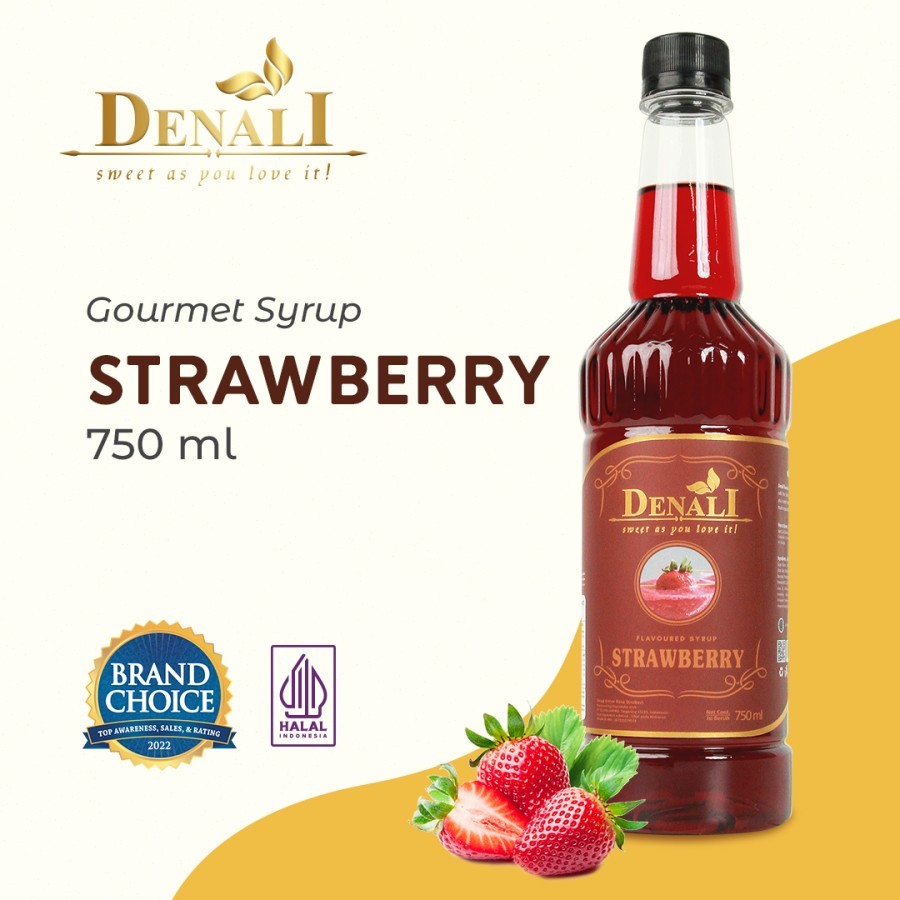 Jual DENALI STRAWBERRY SYRUP 750 ML - DENALI SIRUP | Shopee Indonesia