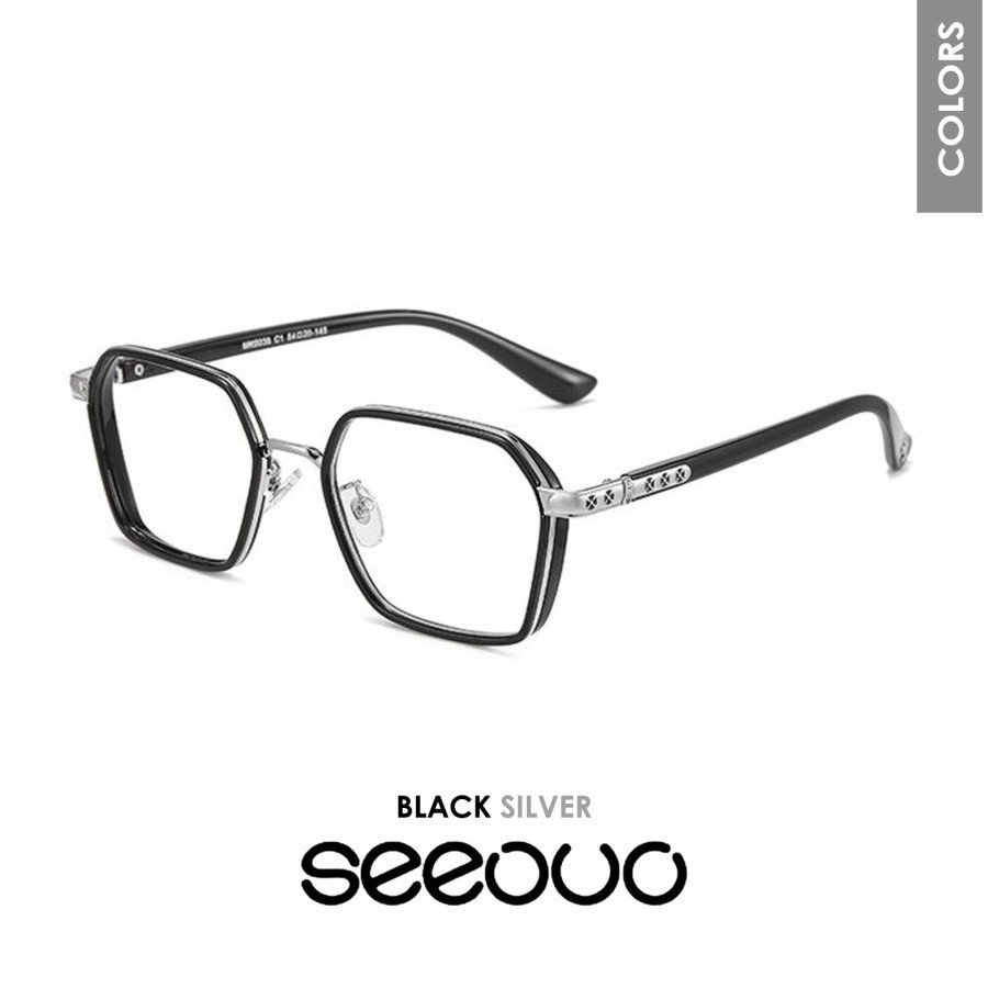 Jual Seeouo Kacamata Antiradiasi Blueray Anti Sinar Biru Bisa Minus Bentuk Kotak Retro Style ...