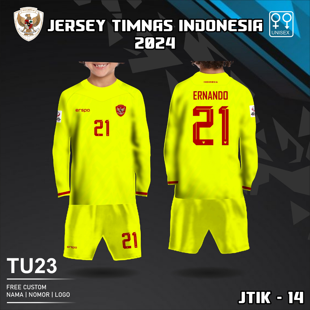 Jual Set baju celana anak kiper timnas indonesia terbaru kaos jersey ...