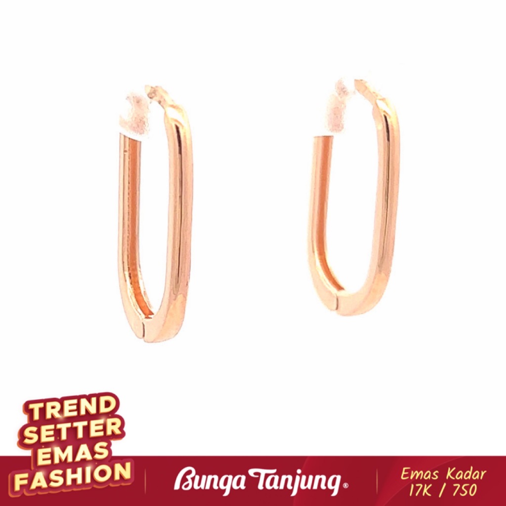 Jual ANTING KOTAK POLOS A ROSE - EMAS 17K - BUNGA TANJUNG GOLD | Shopee ...