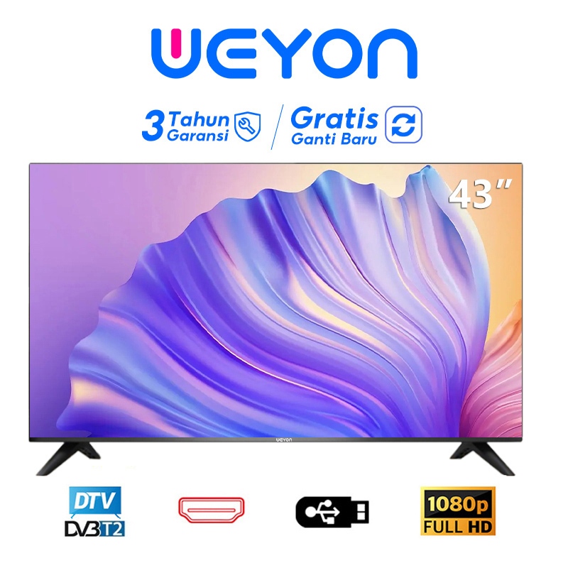 Jual Weyon TV LED 43 inch Digital TV Murah FHD Televisi DVB T2 | Shopee ...