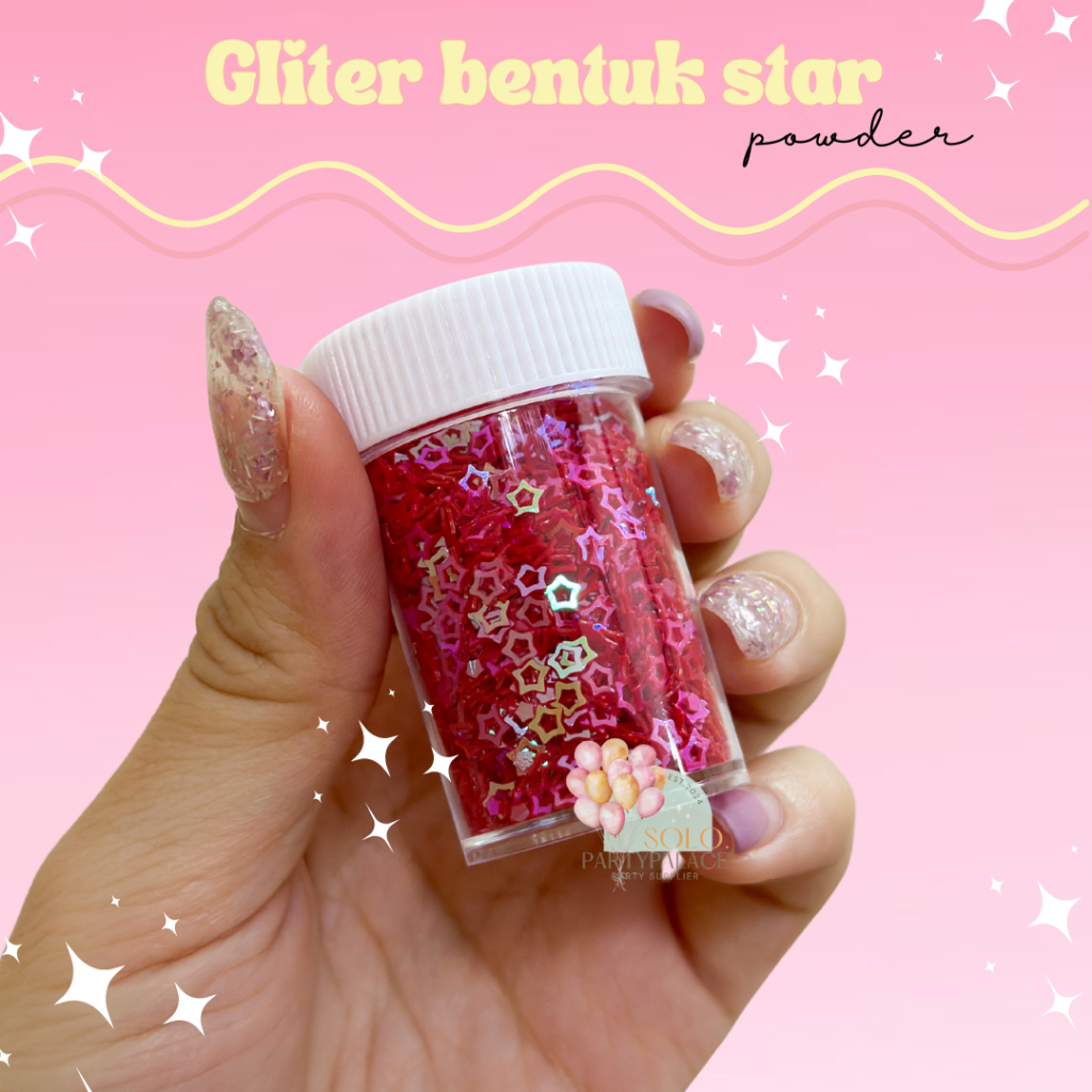 Jual Glitter Bentuk Star Powder Resin Premium Quality Craft Decoration ...