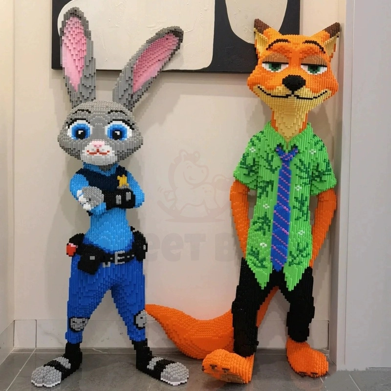 Jual 110cm Zootopia Building Blocks Disney Nick Wilde Judy Hopps ...
