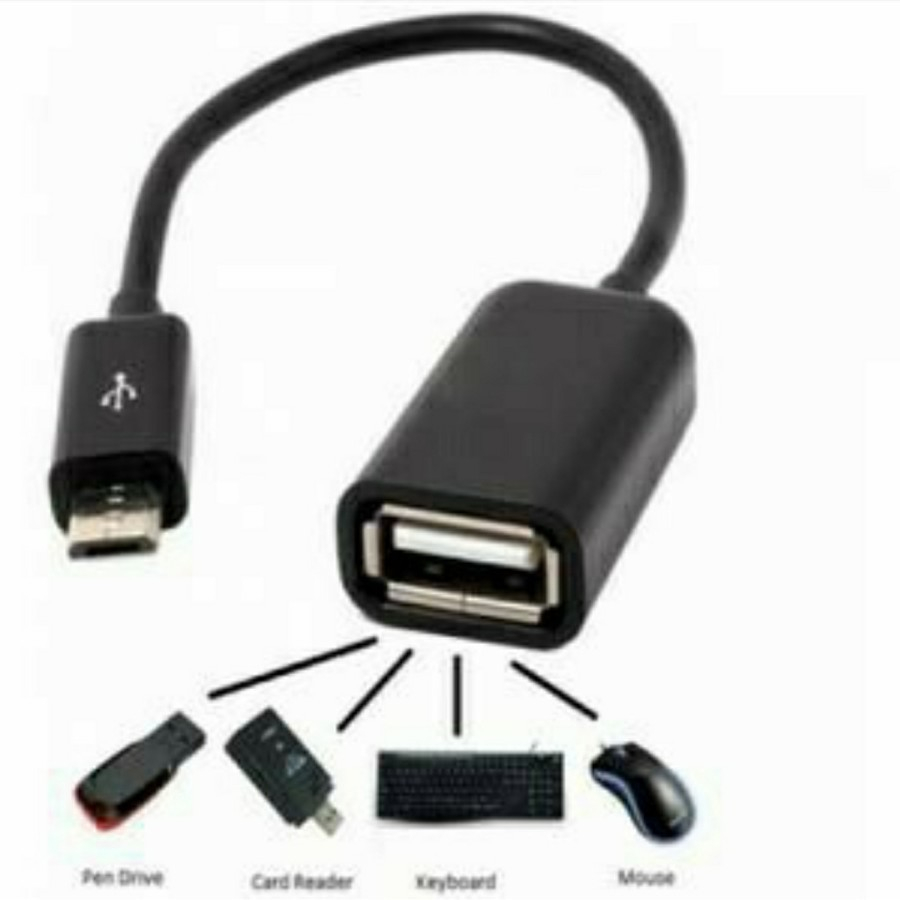 Jual OTG Micro To Usb Fimale Usb 2.0 Hitam / Kabel OTG Micro Android ...