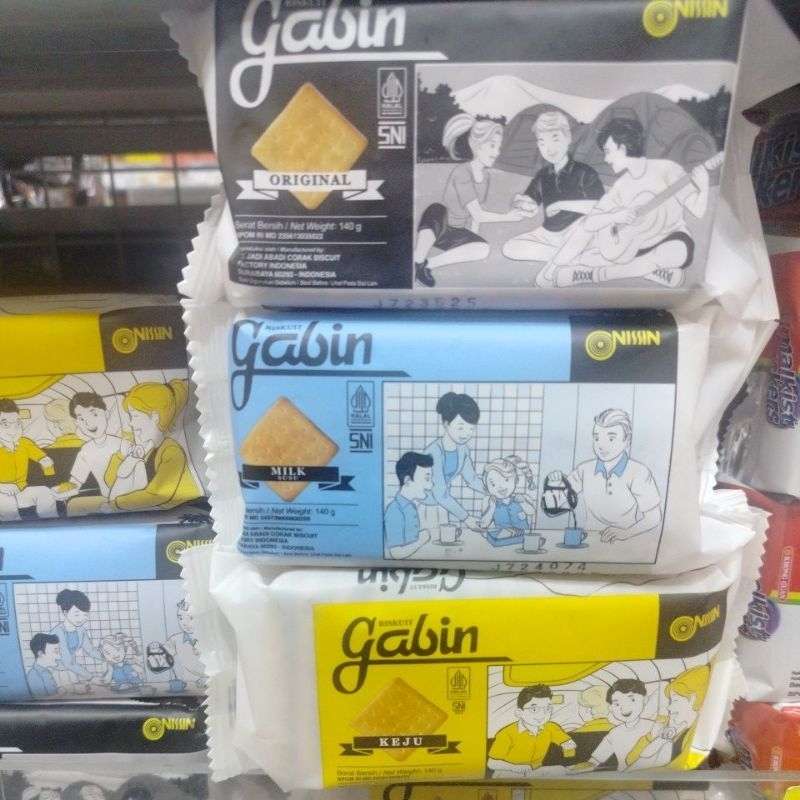 Jual Nissin Gabin Original/Susu/Keju Biskuit 140gr | Shopee Indonesia