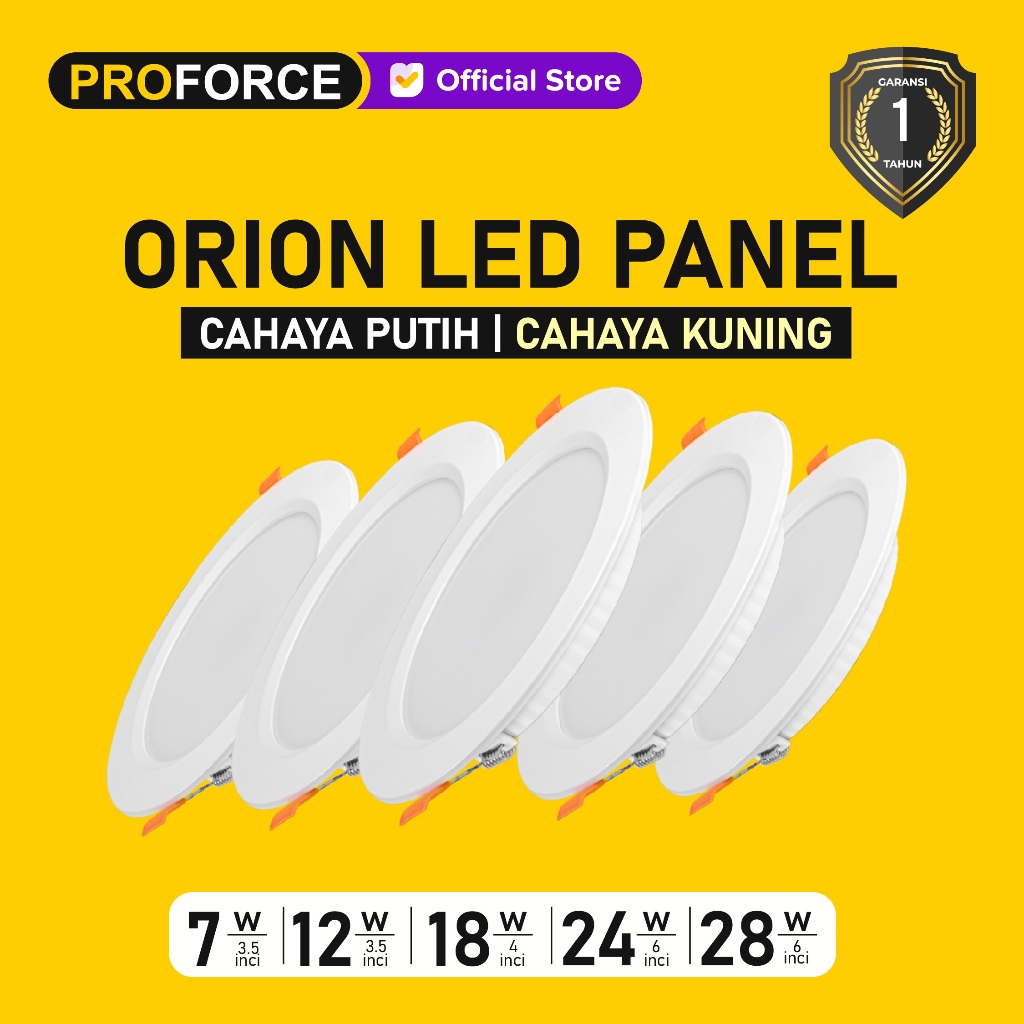 Jual Proforce Lampu Downlight Panel Plafon LED Warna Cahaya Putih dan ...