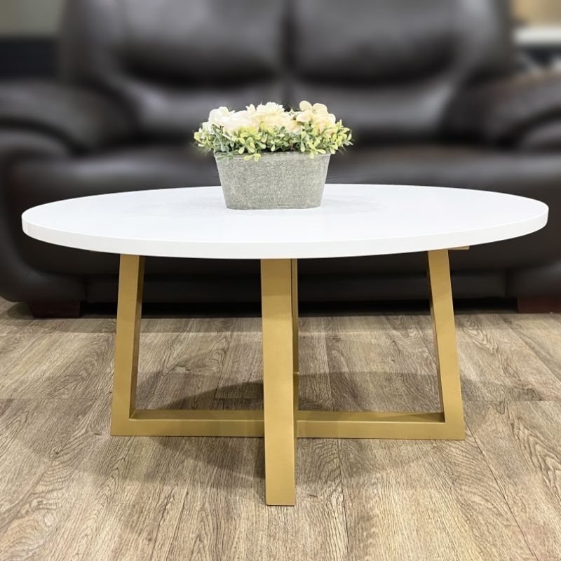 Jual 𝘼𝙉𝙀𝙆𝘼 - Meja Tamu - Meja Sudut Estetik - coffee table Oval Kaki ...