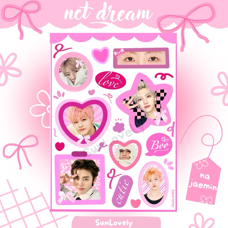 Jual STICKER NCT DREAM Pink Cutie, Mark, Renjun, Jeno, Haechan, Jaemin ...