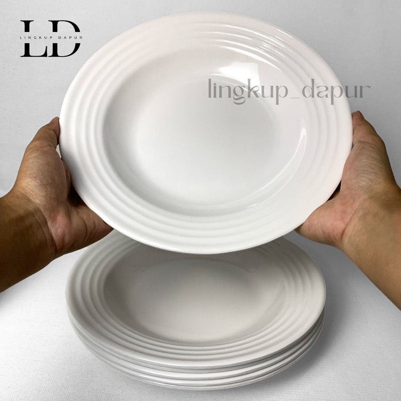 Jual (6 pcs/ 1 lusin) PIRING MAKAN MELAMINE MODEL ULIR SINGASINGI 23cm ...