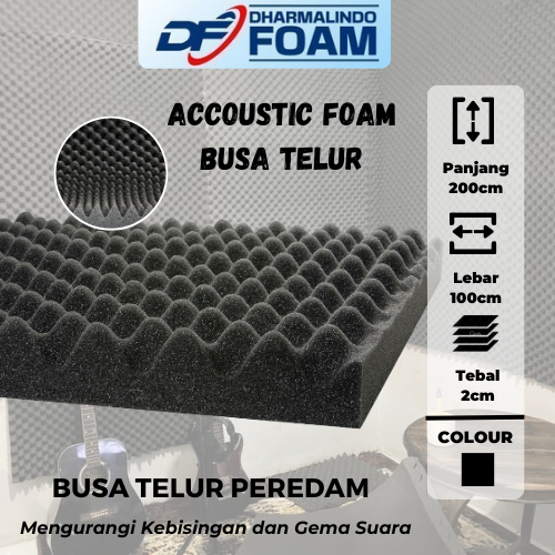 Jual Busa peredam suara ruangan - Acoustik Foam 200cm x 100cm x 2cm ...