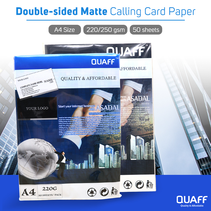 Jual Calling card paper A4 50 lembar Kertas Kartu PVC ID 250GSM 220GSM ...
