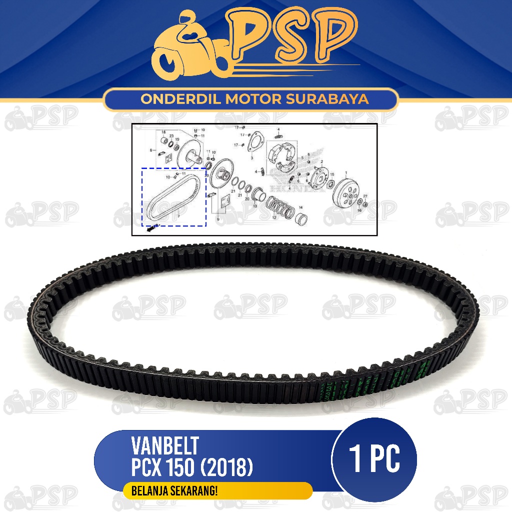Jual Vanbelt PCX 150 (Only) - Fan Van Belt Drive Belt Vbelt Panbel ...