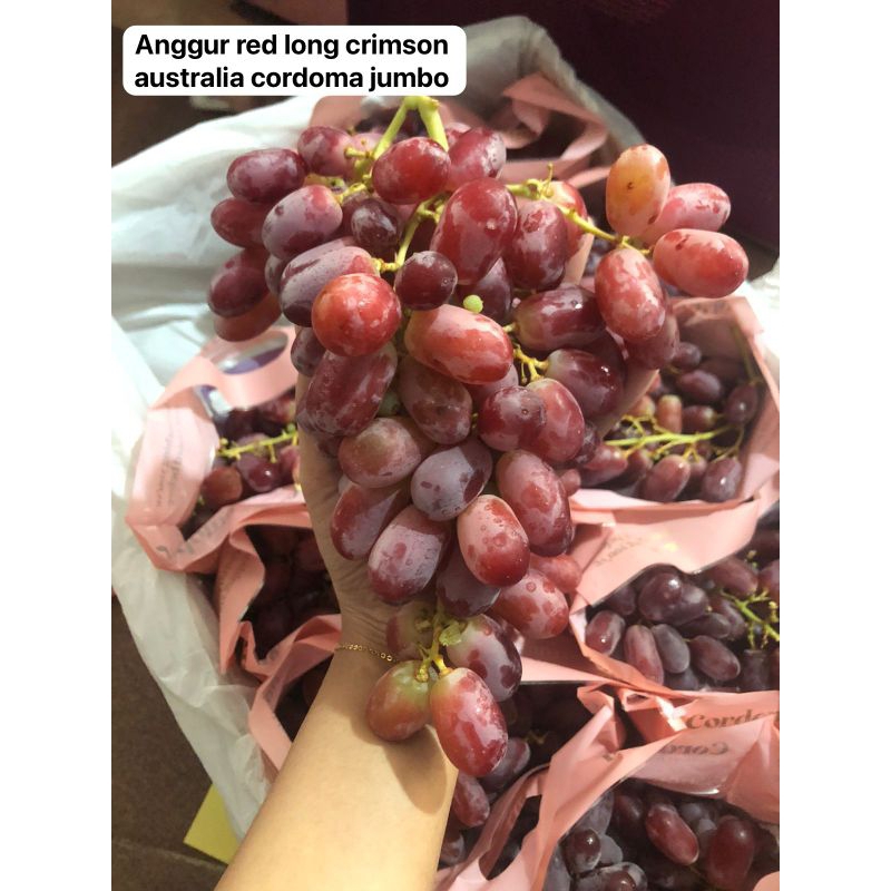 Jual anggur Red long crimson australia Cordoma Jumbo /kg | Shopee Indonesia
