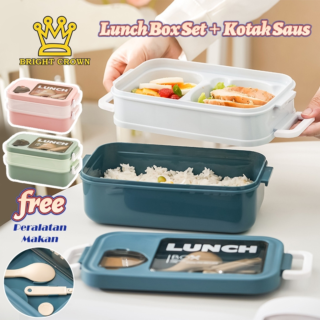 Jual Bright Crown Kotak Makan Tutup Transparant 1400ml Dengan Kotak ...
