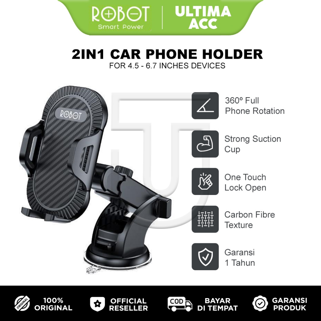 Jual ROBOT Car Holder HP Mobil RT-CH12 Dudukan Phone Stand Mount ...