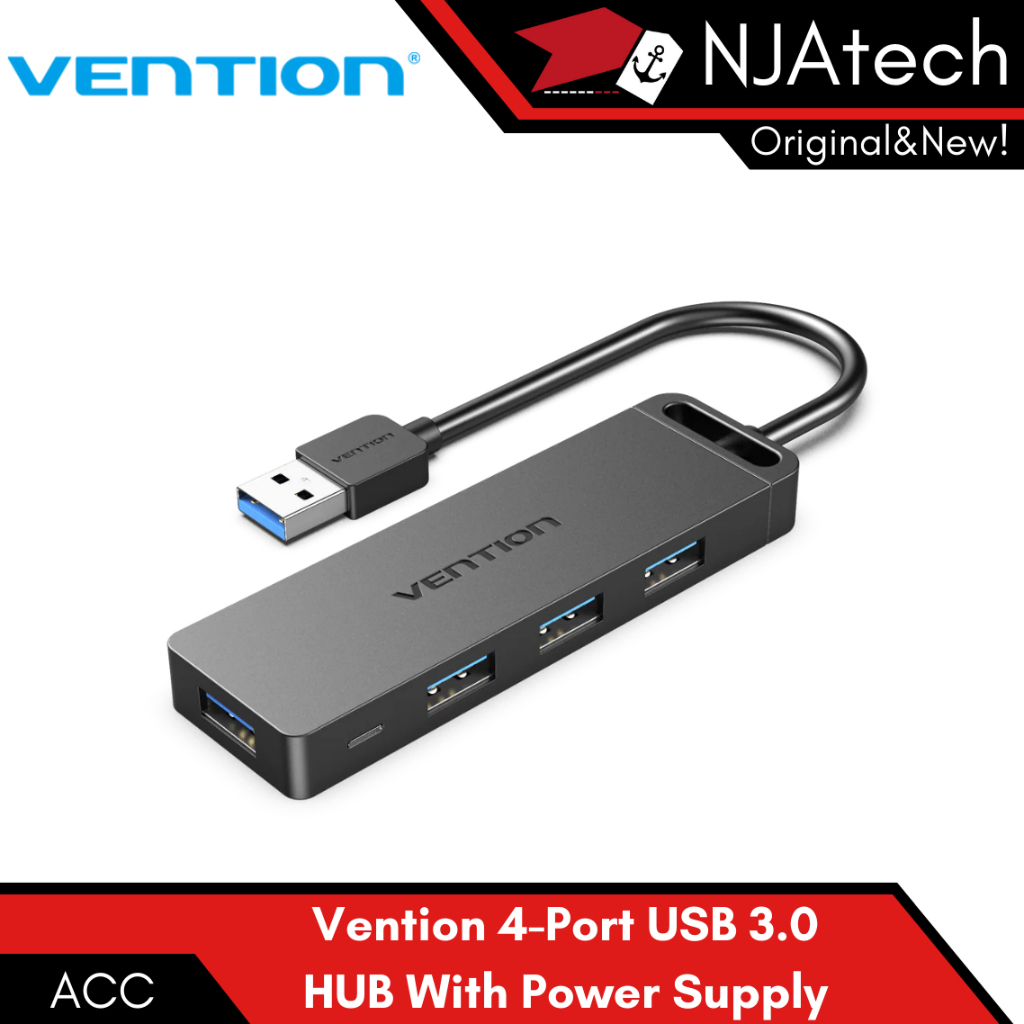 Jual HUB Usb Vention 4 Port USB 3.0 HUB With Power Input CHL | Shopee Indonesia