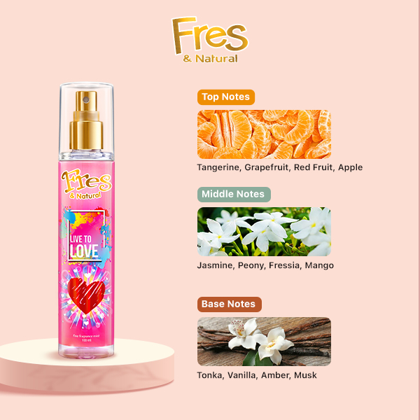 Jual FRES & Natural Fine Fragrance Mist Botol 100mL || Parfum Spray ...
