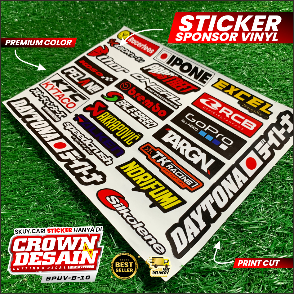 Jual Stiker Racing Stiker Sponsor Motor Balap Viral Hologram Vinyl Isi ...