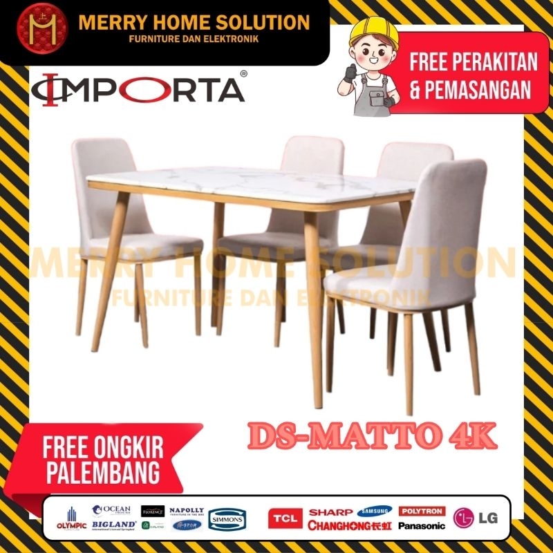 Jual meja makan marmer importa 4 kursi / meja makan DS ROKU furniture ...