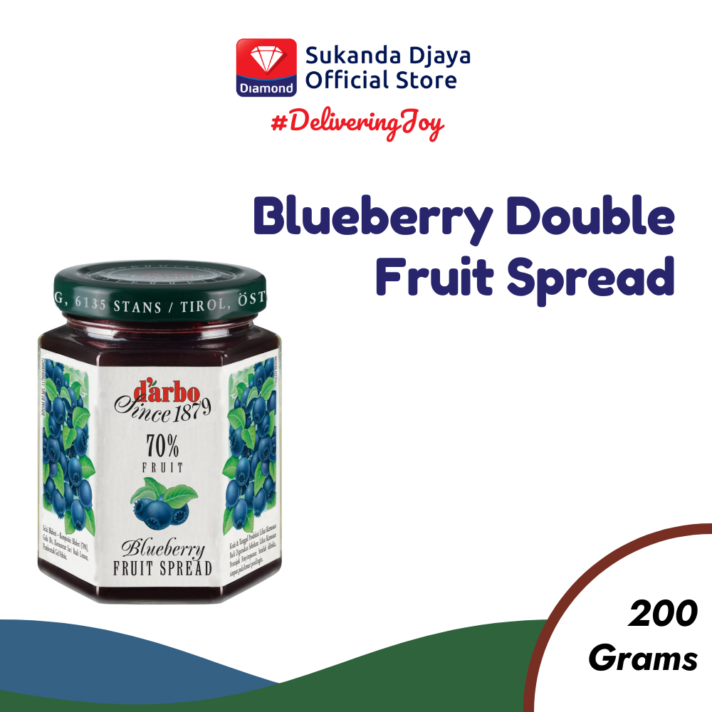 Jual Darbo Blueberry Double Fruit Spread 200 Gr | Shopee Indonesia