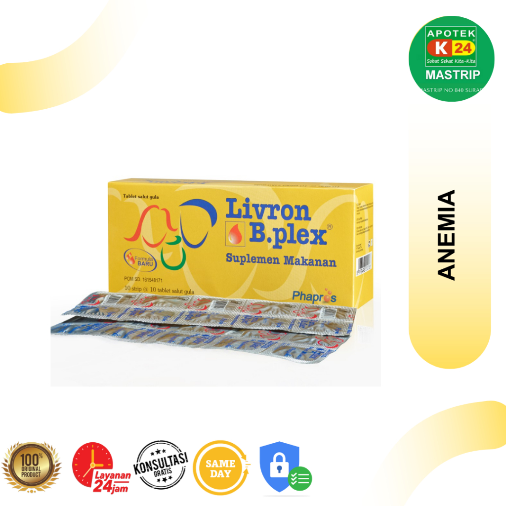Jual Livron B Plex Tablet / Anemia Kurang Darah / Dewasa / 10tablet ...