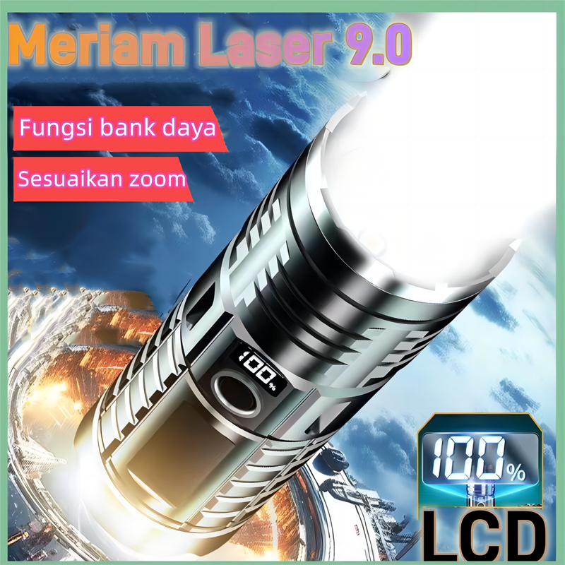 Jual Senter isi ulang 916 terlaris baru 2024 dengan tampilan digital ...
