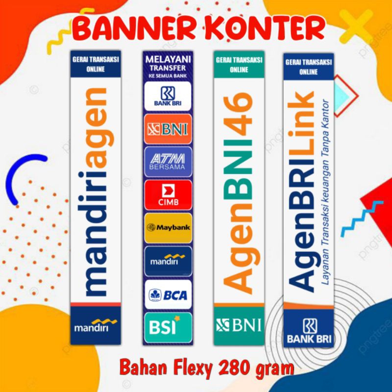 Jual BANNER SPANDUK KONTER BRI LINK VERTIKAL | Shopee Indonesia