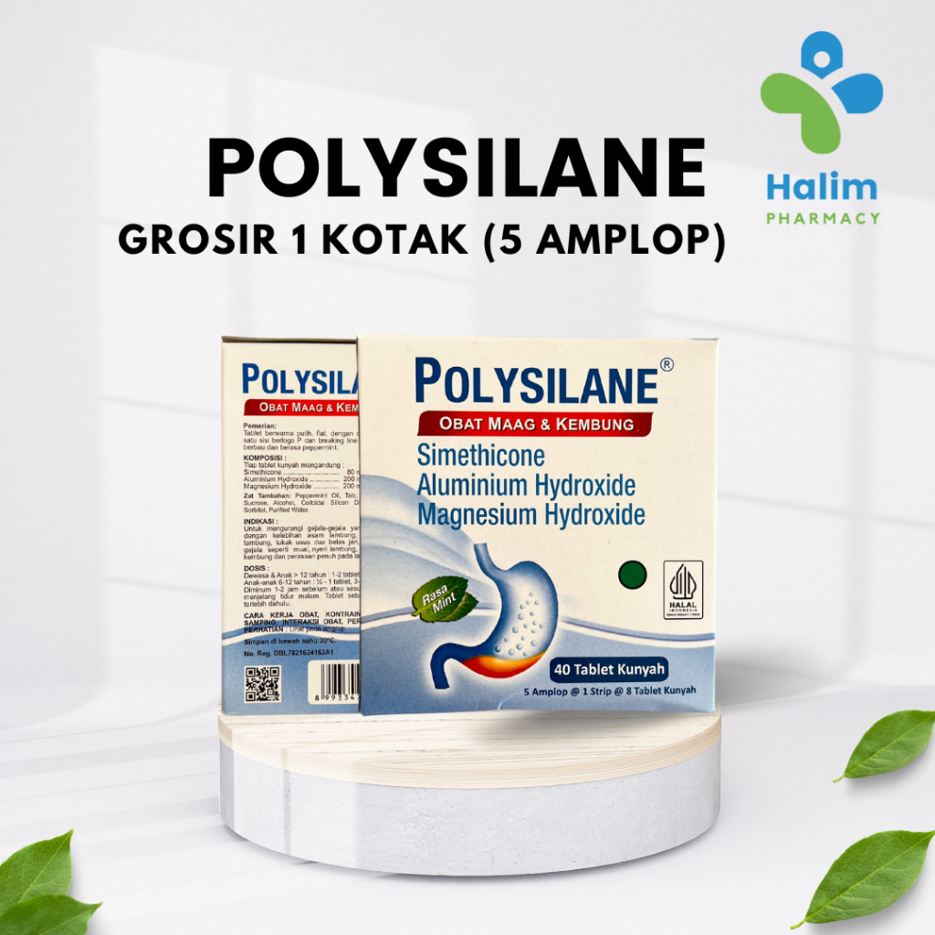 Jual Polysilane 𝗚𝗥𝗢𝗦𝗜𝗥 𝟭 𝗞𝗢𝗧𝗔𝗞 𝗜𝗦𝗜 𝟱 𝗔𝗠𝗣𝗟𝗢𝗣/𝗞𝗘𝗣𝗜𝗡𝗚 (Obat Maag & Kembung ...