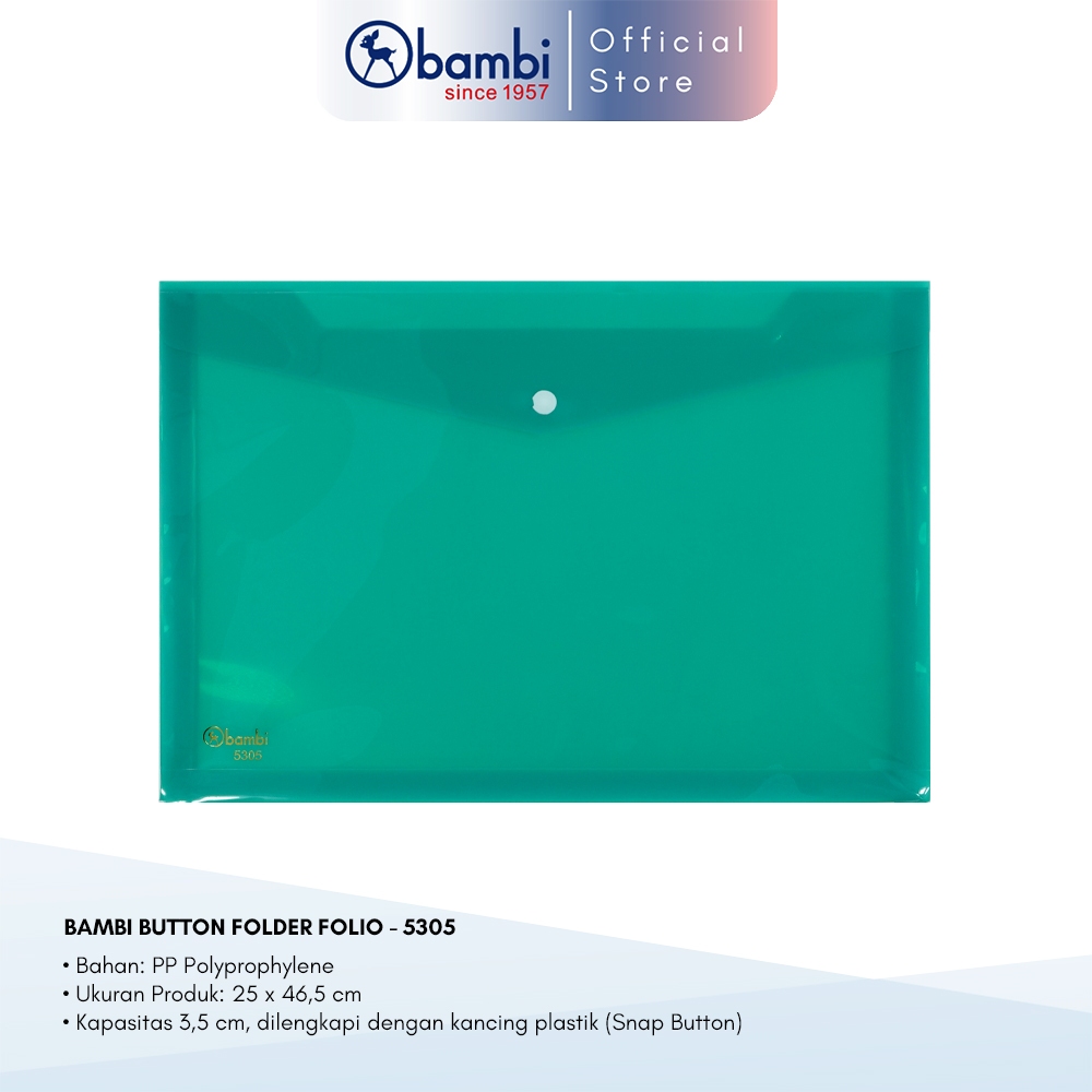 Jual Bambi Business File Schnelhecter Map Dokumen Folio Include Button ...