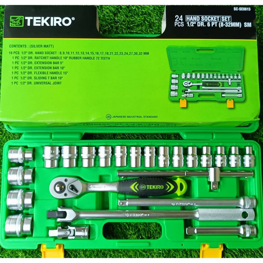 Jual TEKIRO SOCKET SET DRIVER 1/2" 6PT/12 PT 8-32MM 24PCS BOX PVC - TEKIRO KUNCI SOCK SET ...