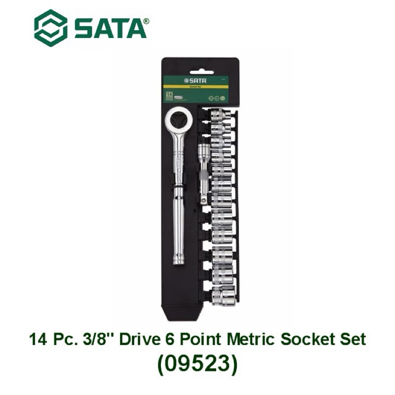 Jual SATA KUNCI SOCKET SET 14 PCS 3/8 INCH 09523 METRIC | Shopee Indonesia