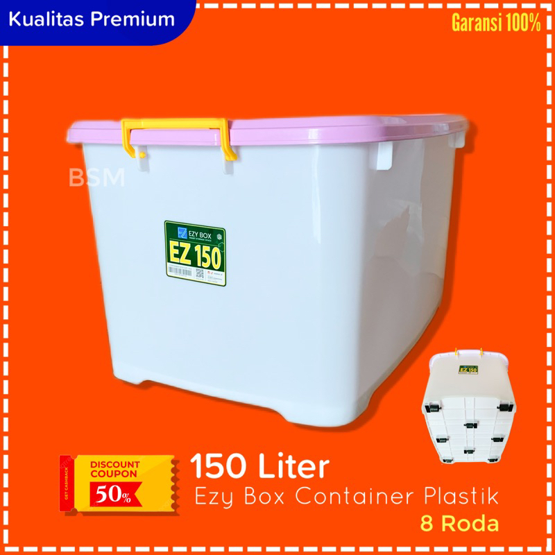 Jual BSM CONTAINER BOX BESAR EZY CB 150 LITER KOTAK/TEMPAT PENYIMPANAN ...