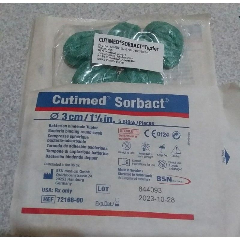 Jual CUTIMED SORBACT Tupfer round swab modern dressing perawatan luka ...