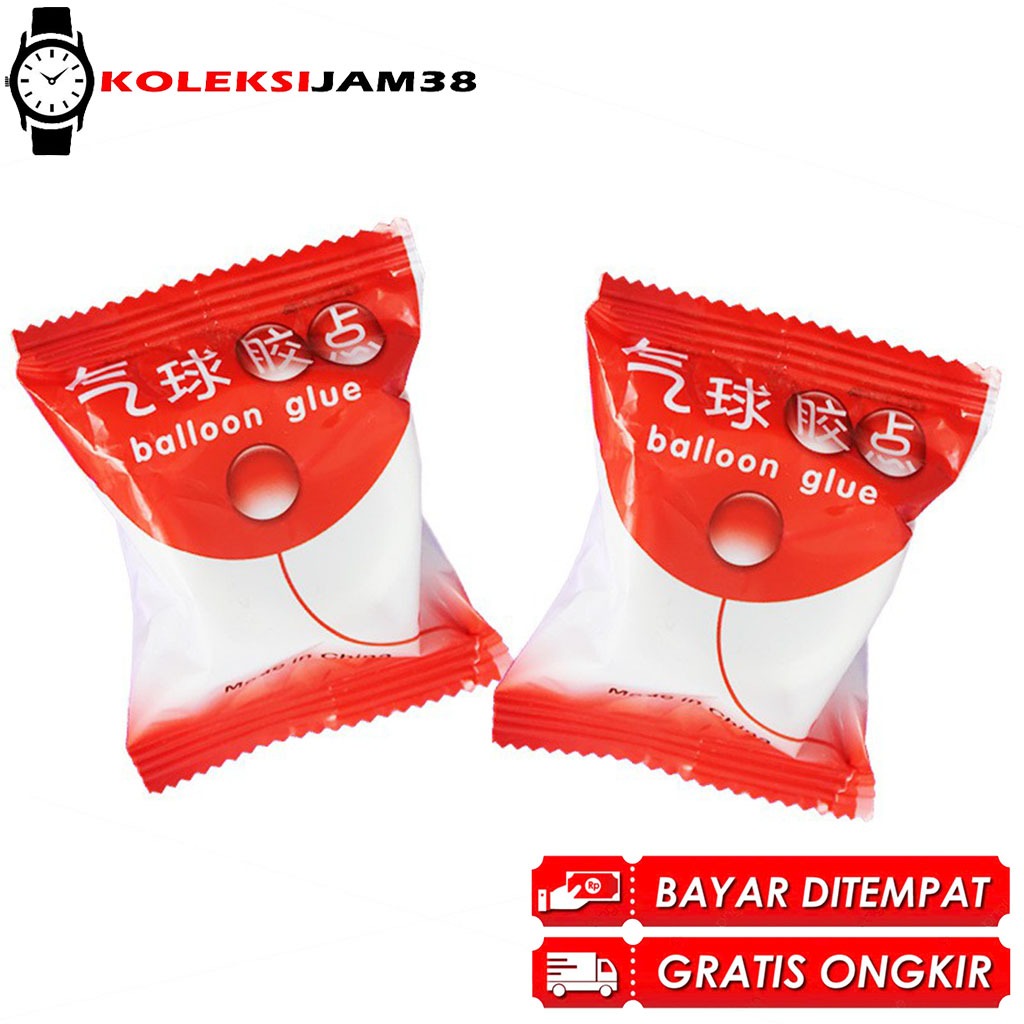 Jual BISA COD ! Lem Balon / Glue Dots 1 Roll isi 100 Dot Lem balon ...