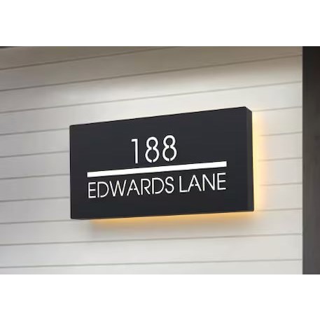 Jual Sign Board Nomor Rumah LED Neon Box Backlight MInimalis Custom ...