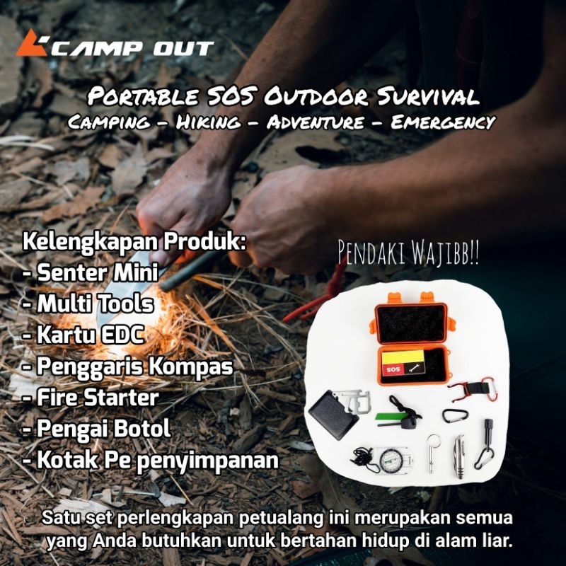 Jual Portable SOS Outdoor Survival - Compact Survival Kit Mendaki ...