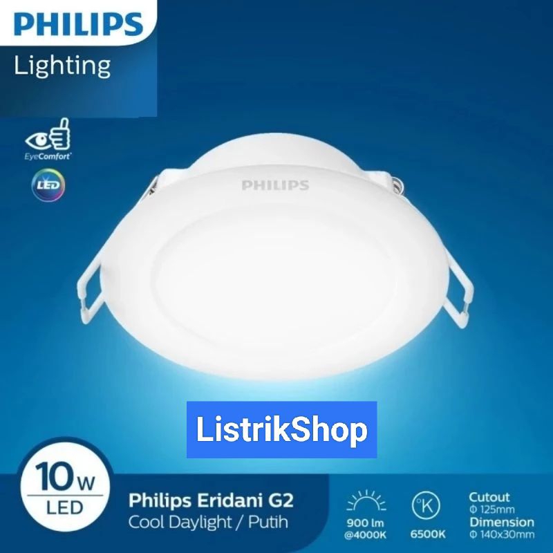 Jual Philips Eridani Downlight Led 10 Watt DL190B D125 | Shopee Indonesia
