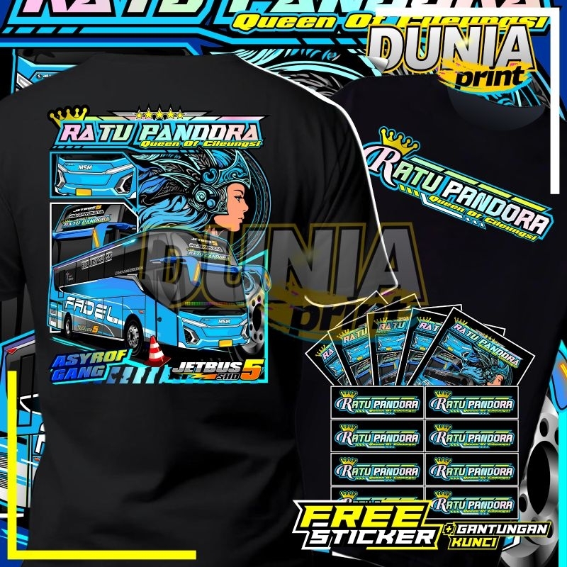 Jual (free sticker + ganci)KAOS BUSMANIA RATU PANDORA MSM TRANS COTTON ...