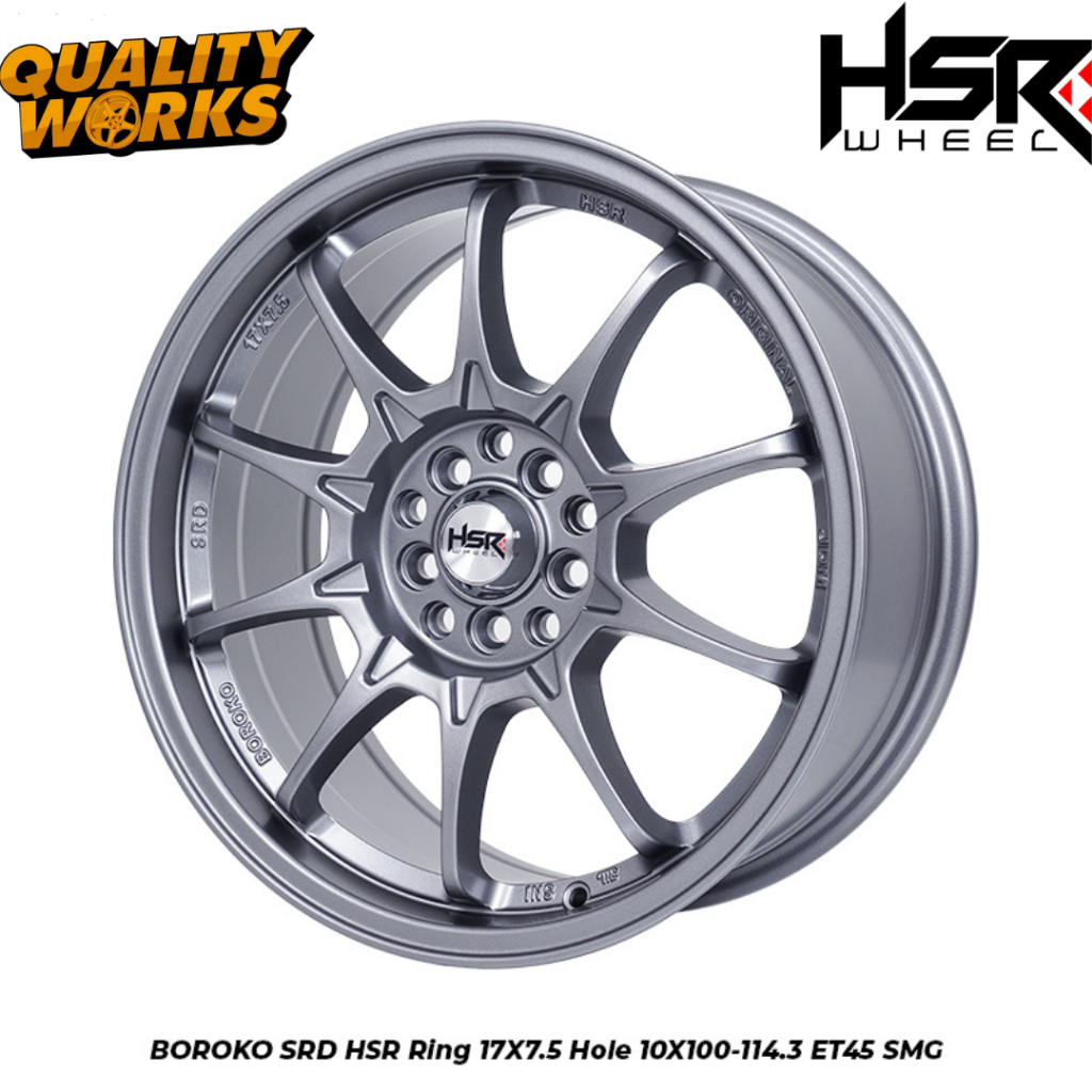 Jual velg mobil all new veloz ring 17 pelek HSR BOROKO SRD R17 Pcd 5x100-5x114,3 warna grey pnp ...